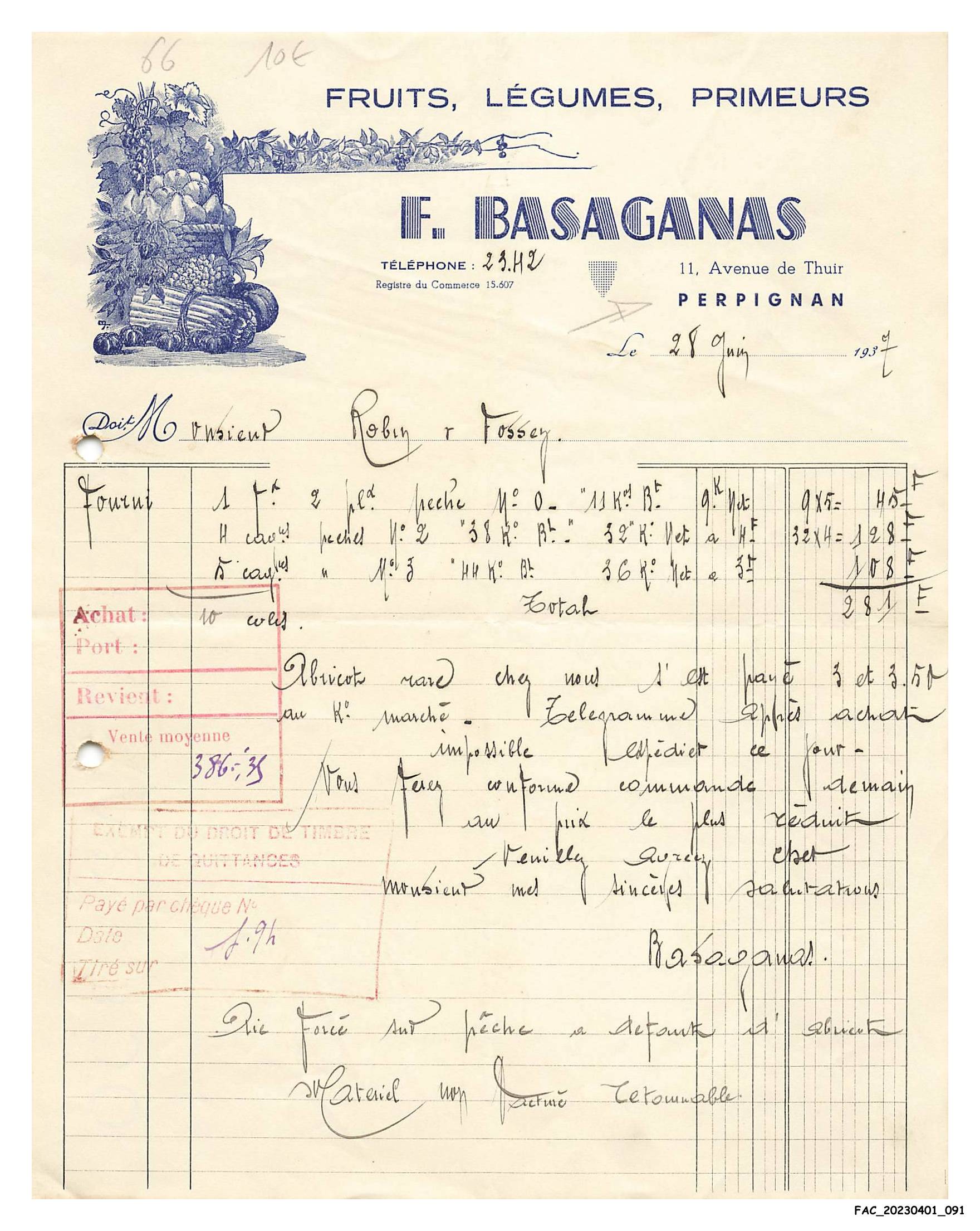 FAC-BFP1-0342-INVOICE - FRUITS-VEGETABLES-PRIMEURS - F BASAGANAS ...