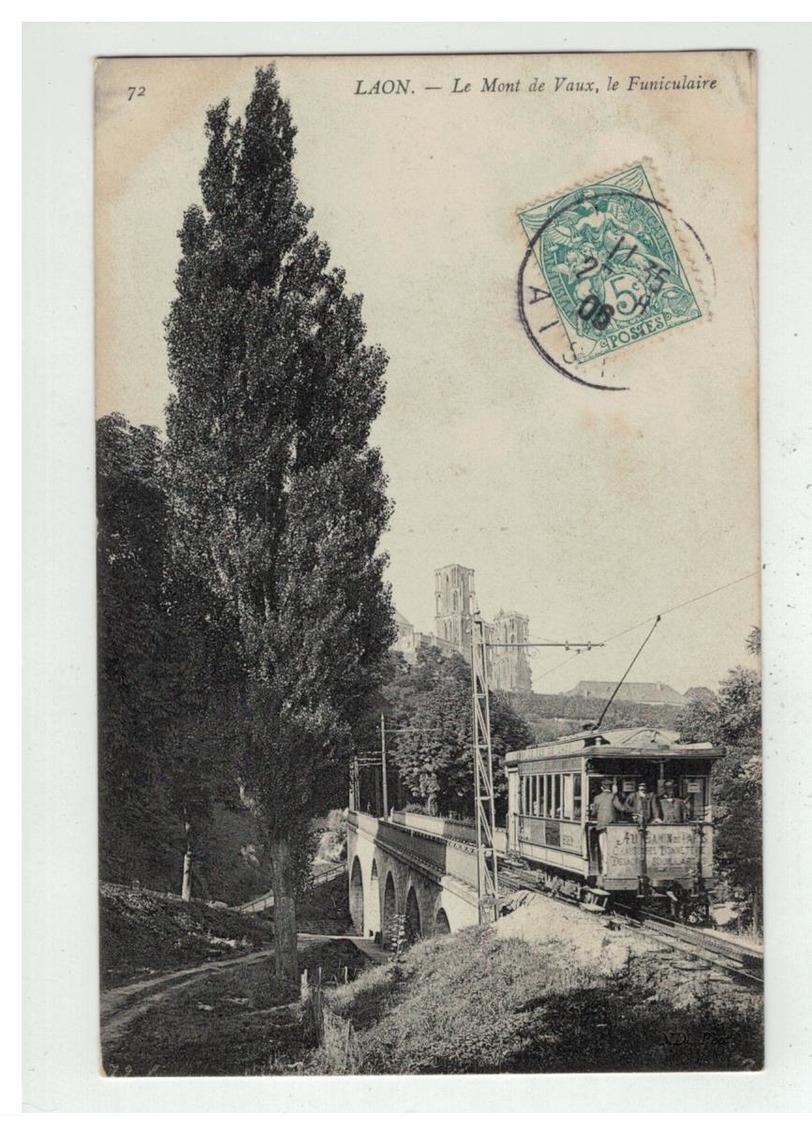 02 LAON LE MONT DE VAUX LE FUNICULAR N°72 | eBay UK
